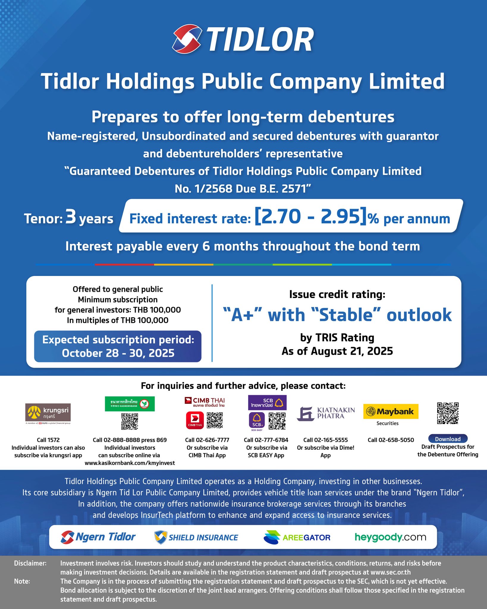 TIDLOR to Issue First Corporate Debentures with A+ Credit Rating